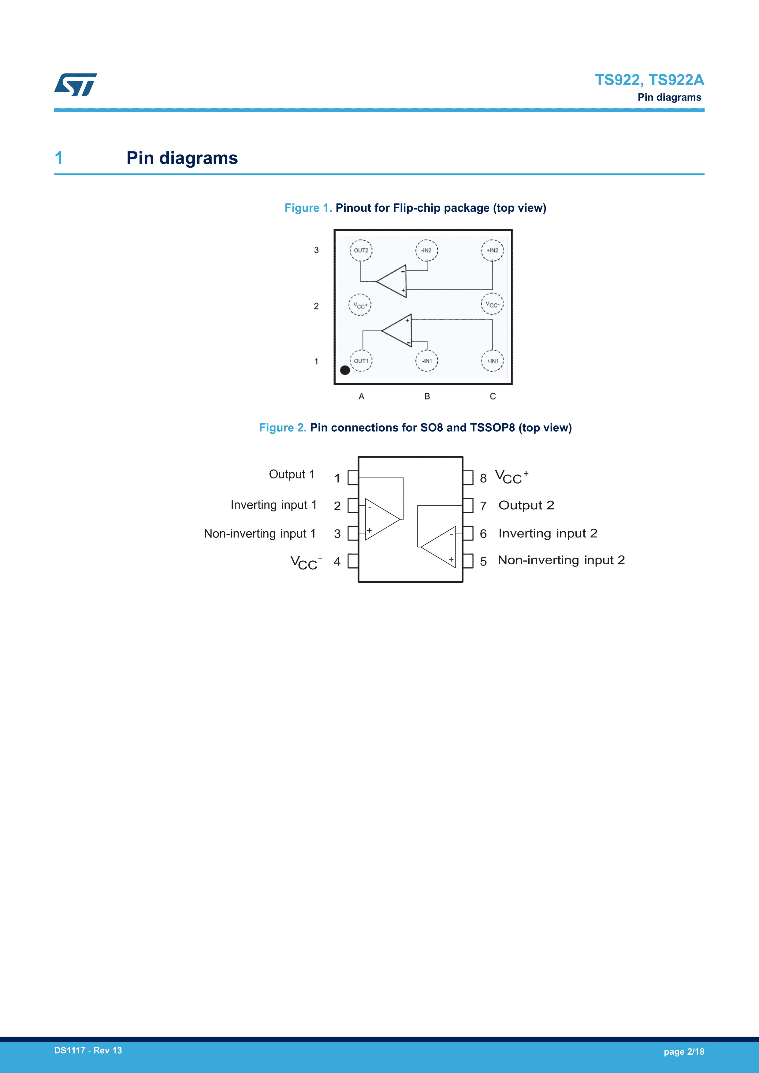TS922IPT数据手册TSSOP-8封装ST(意法半导体)PDF规格书，中英文下载 - 规格书 - 芯片模块网 - 让芯片更简单！
